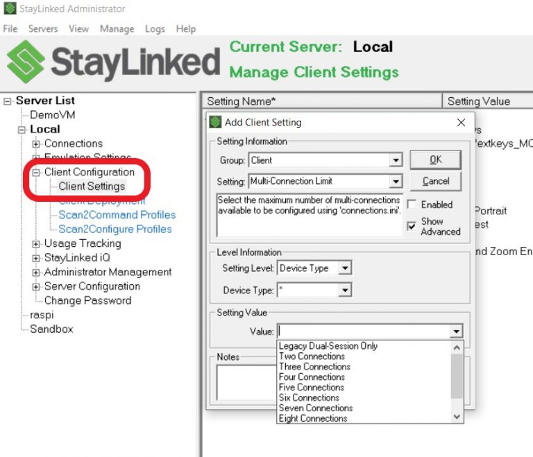 Multi Session Configurations – StayLinked