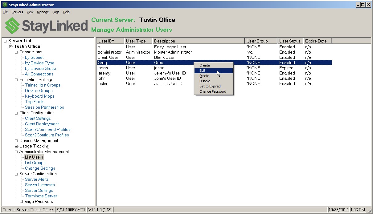Administrator User Guide - Administrator Management – StayLinked