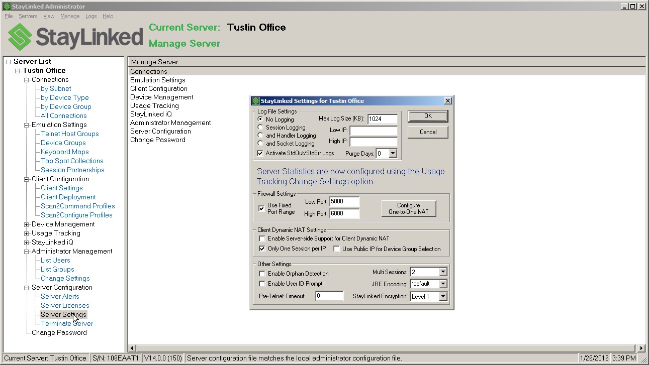 Administrator User Guide - Server Administration – StayLinked